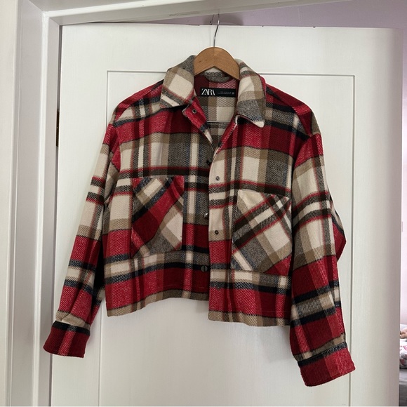 Zara | Jackets & Coats | Zara Cropped Shacket | Poshmark